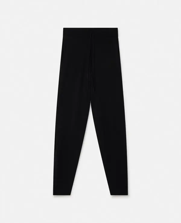 Stella McCartney Mid-rise Tapered Sweatpants - Black