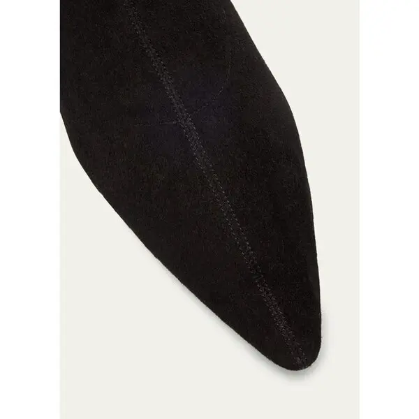 THE ROW Liisa Suede Booties - Moka
