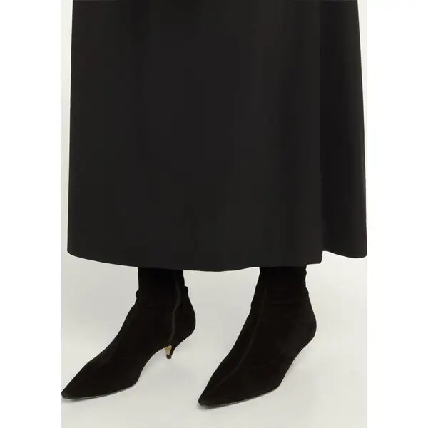 THE ROW Liisa Suede Booties - Moka