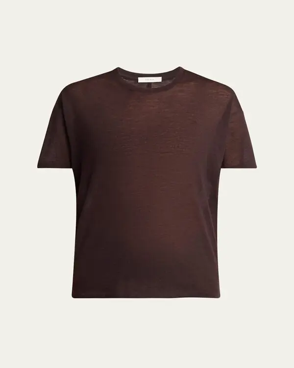 THE ROW Lila Cashmere T-shirt - Brown