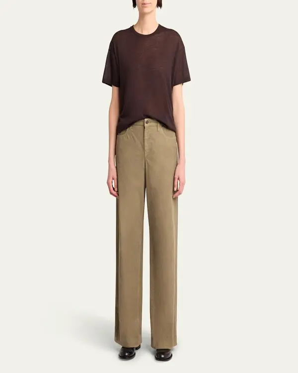 THE ROW Lila Cashmere T-shirt - Brown