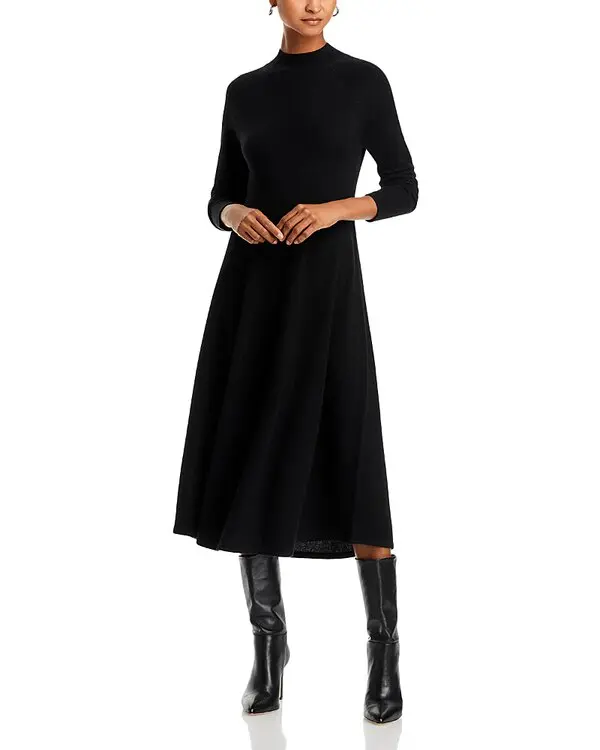 Bloomingdale'S Mock Neck Dress - Black