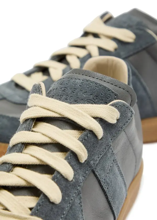 MAISON MARGIELA Replica Panelled Leather Sneakers - Grey