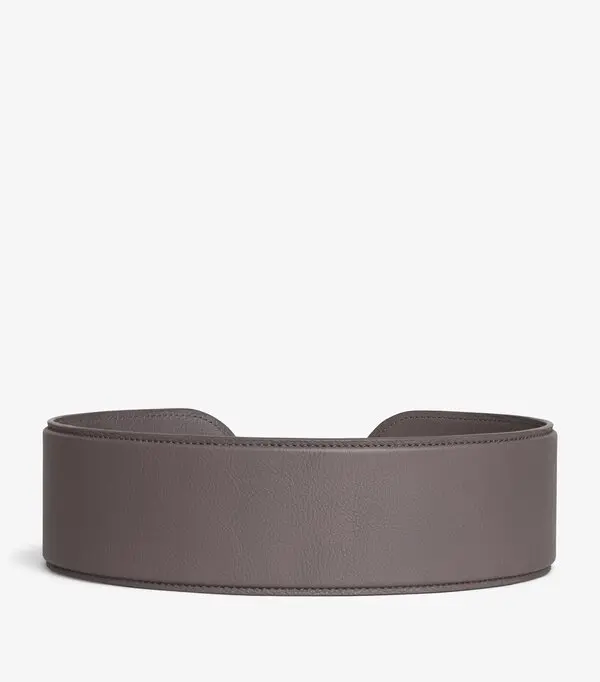 Alaïa Large Leather Belt - Beige