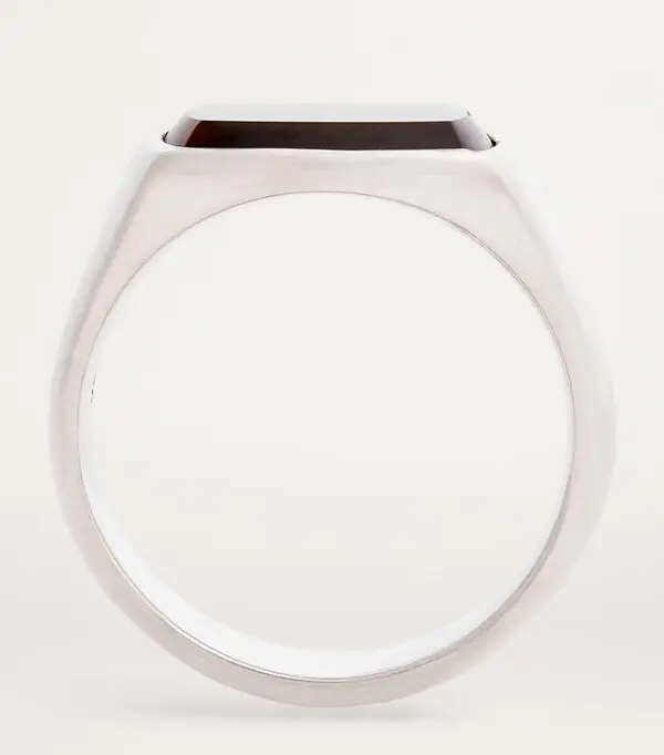 Tom Wood Cushion Sterling Tiger Eye Ring