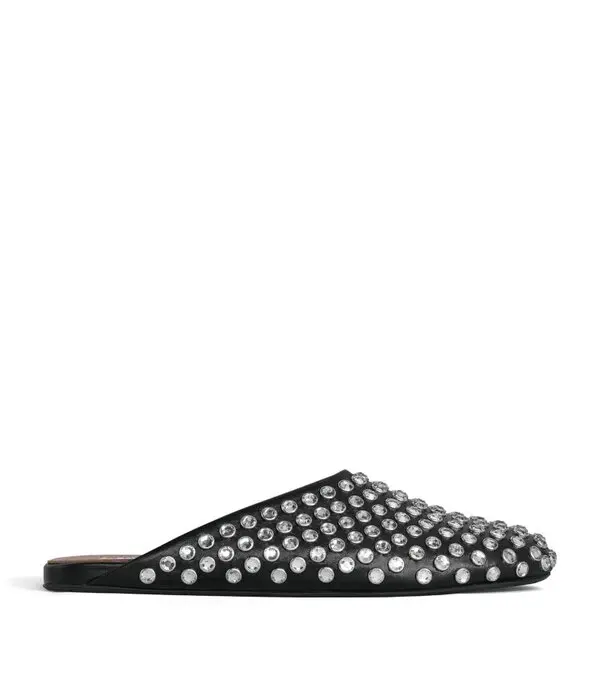 Alaïa Leather Embellished Mules