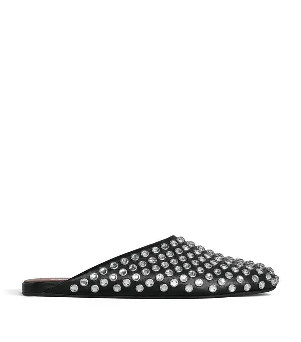 Alaïa Leather Embellished Mules