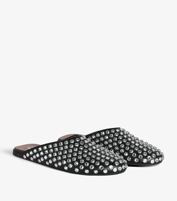 Alaïa Leather Embellished Mules