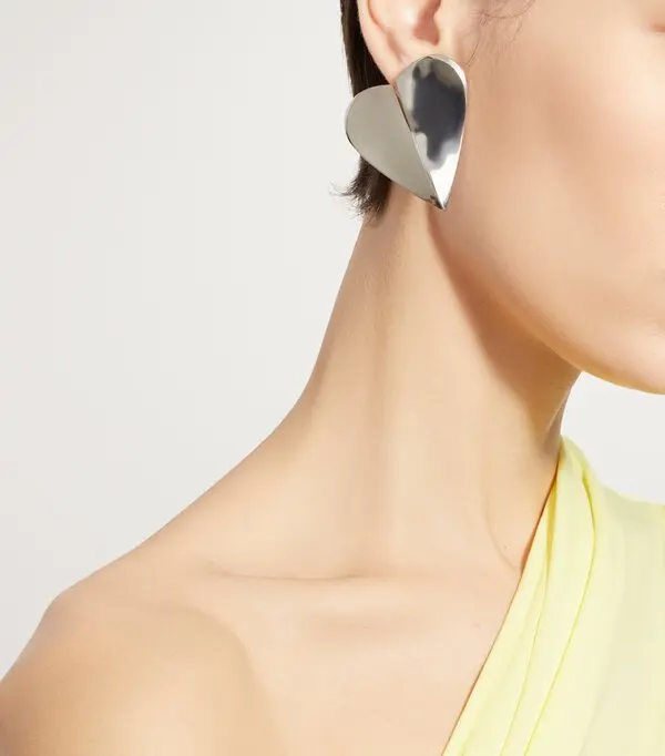 Alaïa Le Coeur Stud Earrings - Silver