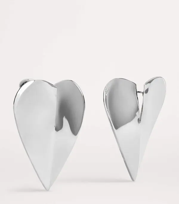 Alaïa Le Coeur Stud Earrings - Silver