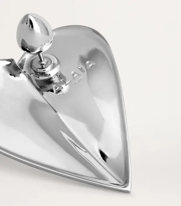 Alaïa Le Coeur Stud Earrings - Silver