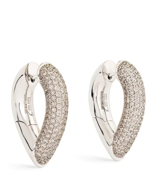 ENGELBERT Drop Link Diamond Earrings - White