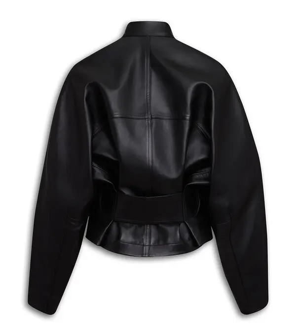Alaïa Leather Round Jacket