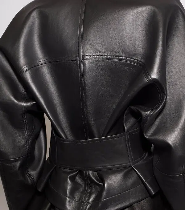 Alaïa Leather Round Jacket