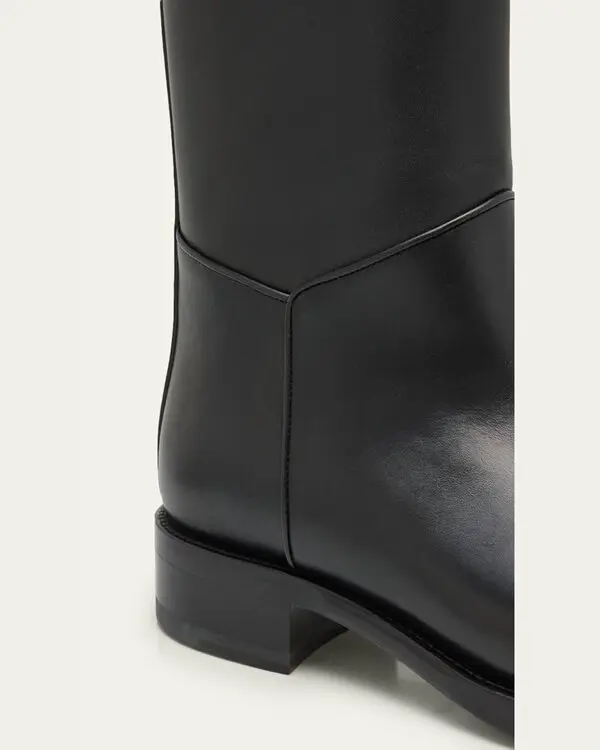 THE ROW Nobilis Leather Mid Riding Boots