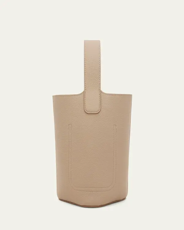 Loewe Mini Pebble Leather Bucket Bag - Sand