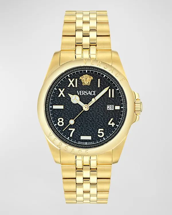 Versace Anteo 41mm Bracelet Watch - Blackgold