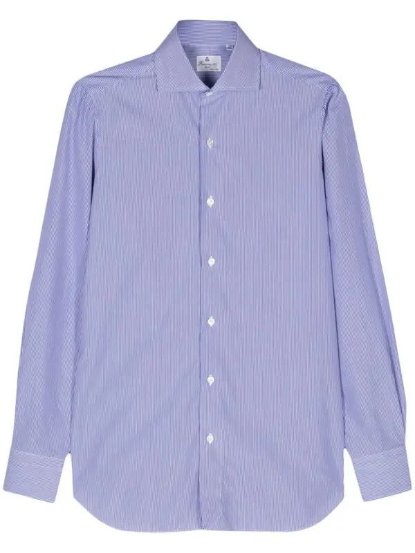 FINAMORE 1925 Napoli Cotton Shirt - Blue