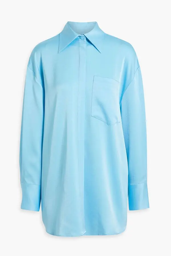 Alex Perry Lovell Oversized Satin-crepe Shirt
