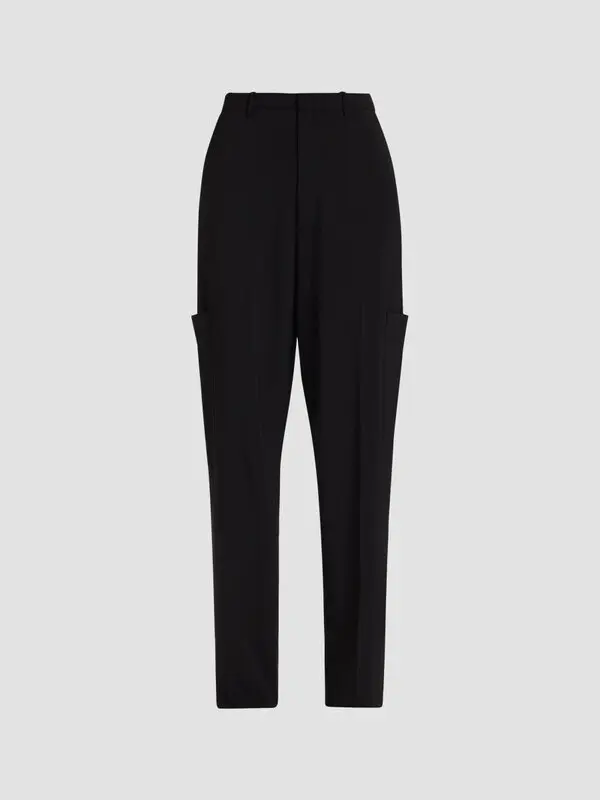 Lapointe Matte Crepe Cargo Trousers - Black