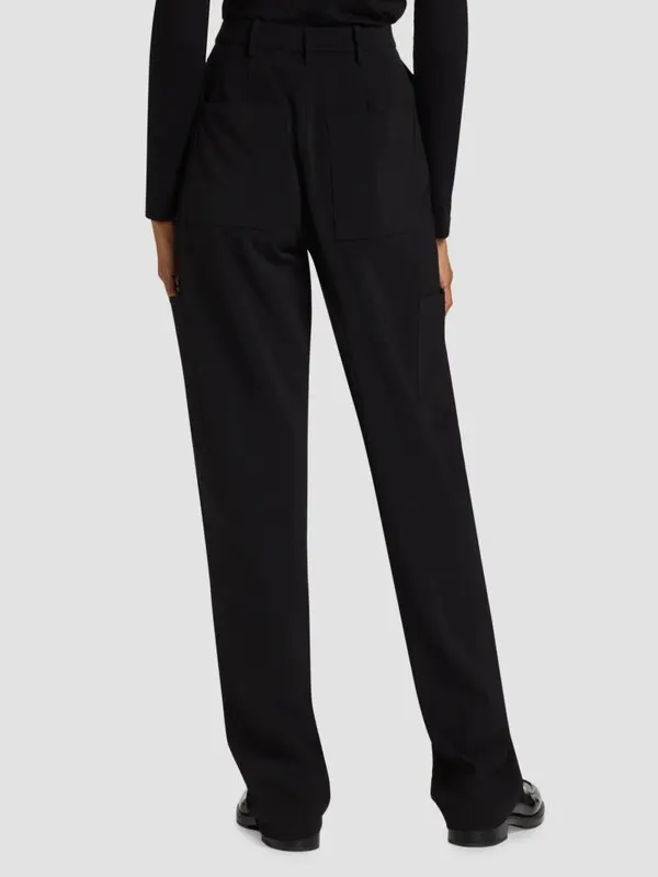 Lapointe Matte Crepe Cargo Trousers