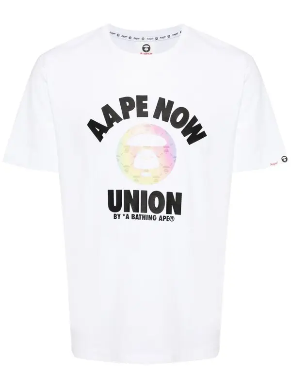 AAPE BY *A BATHING APE® Graphic-print Cotton T-shirt - White