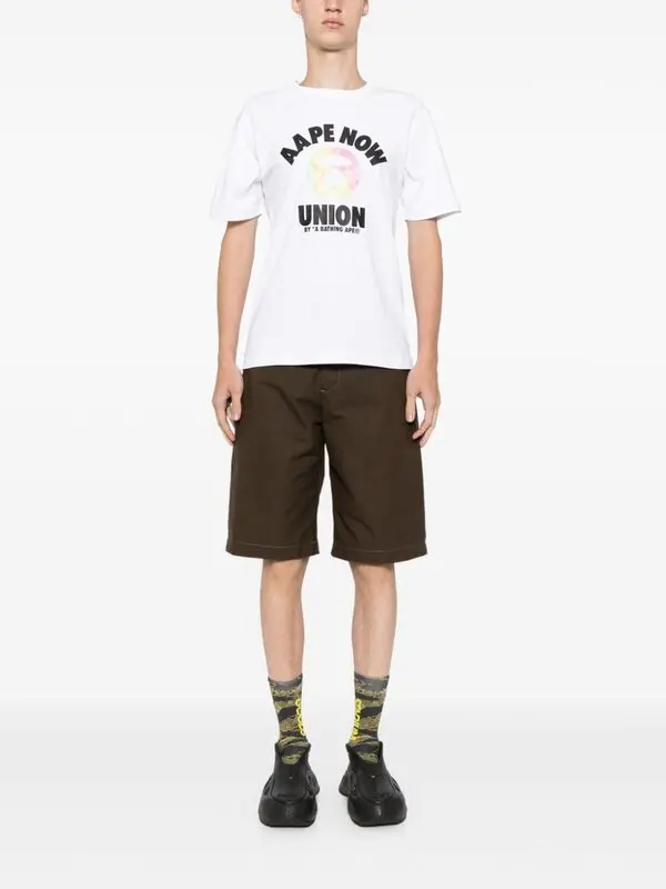 AAPE BY *A BATHING APE Graphic-print Cotton T-shirt - White