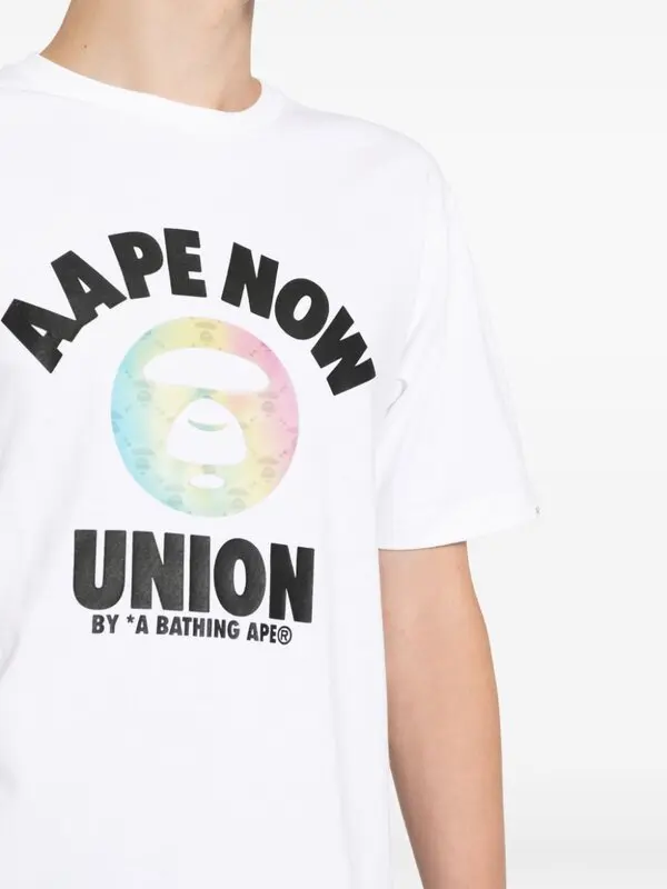 AAPE BY *A BATHING APE Graphic-print Cotton T-shirt - White