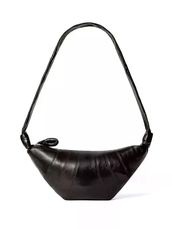 LEMAIRE Croissant Bag In Coated Cotton - Brown