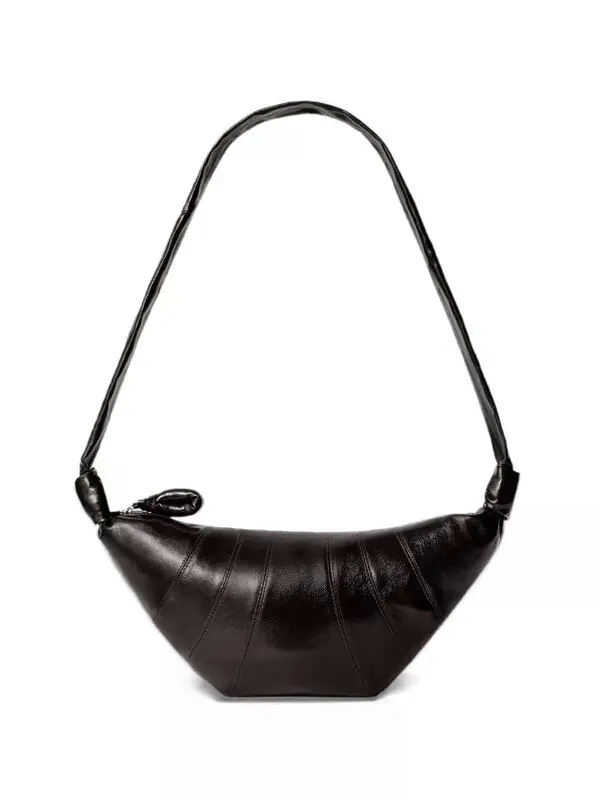 LEMAIRE Croissant Bag In Coated Cotton - Brown