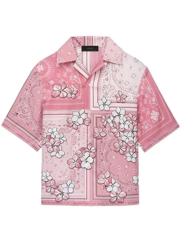 Amiri Bandana Floral Bowling Shirt