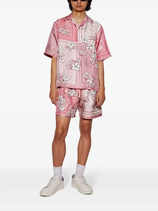 Amiri Bandana Floral Bowling Shirt