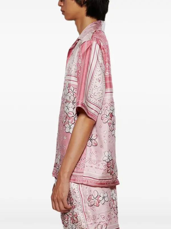 Amiri Bandana Floral Bowling Shirt