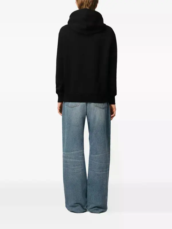 Ami De Coeur Embroidered Hoodie - Black