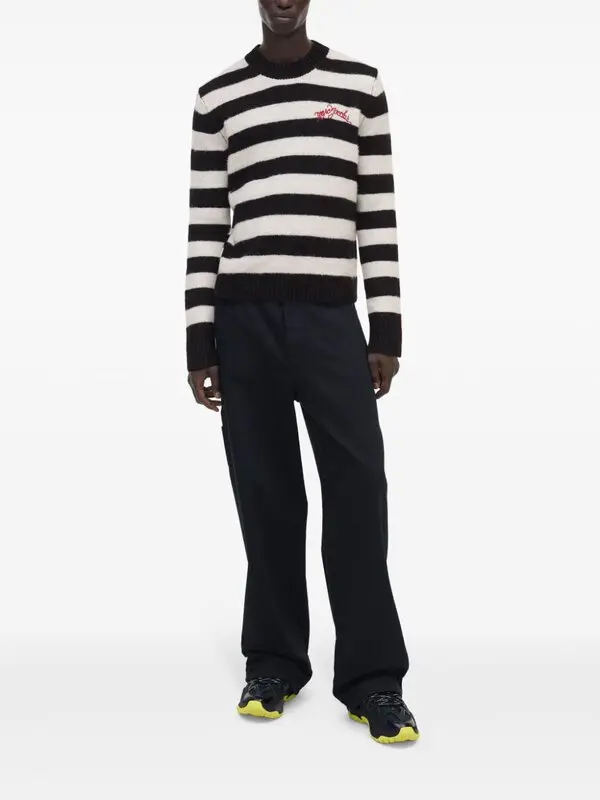 Marc Jacobs Logo-embroidered Striped Jumper