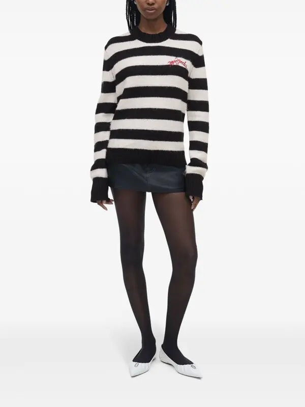 Marc Jacobs Logo-embroidered Striped Jumper