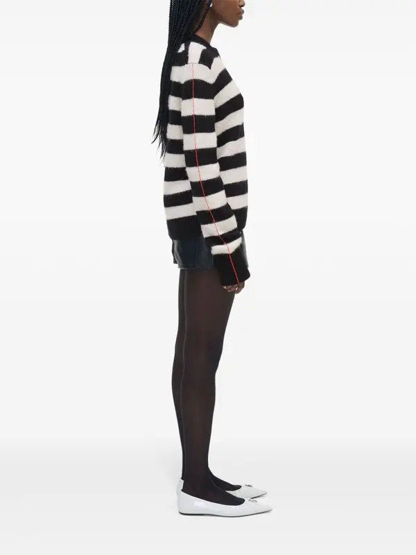 Marc Jacobs Logo-embroidered Striped Jumper