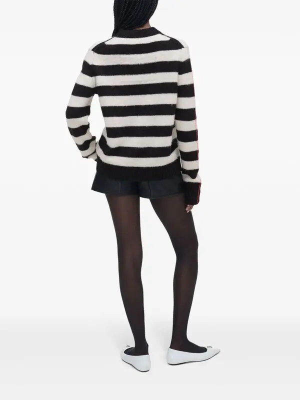 Marc Jacobs Logo-embroidered Striped Jumper
