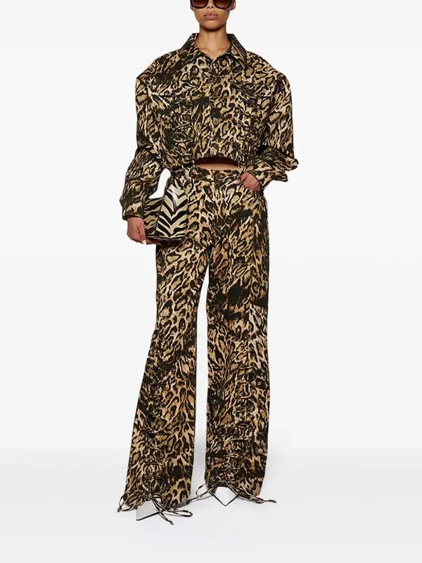 JEAN PAUL GAULTIER Leopard-print Denim Jacket