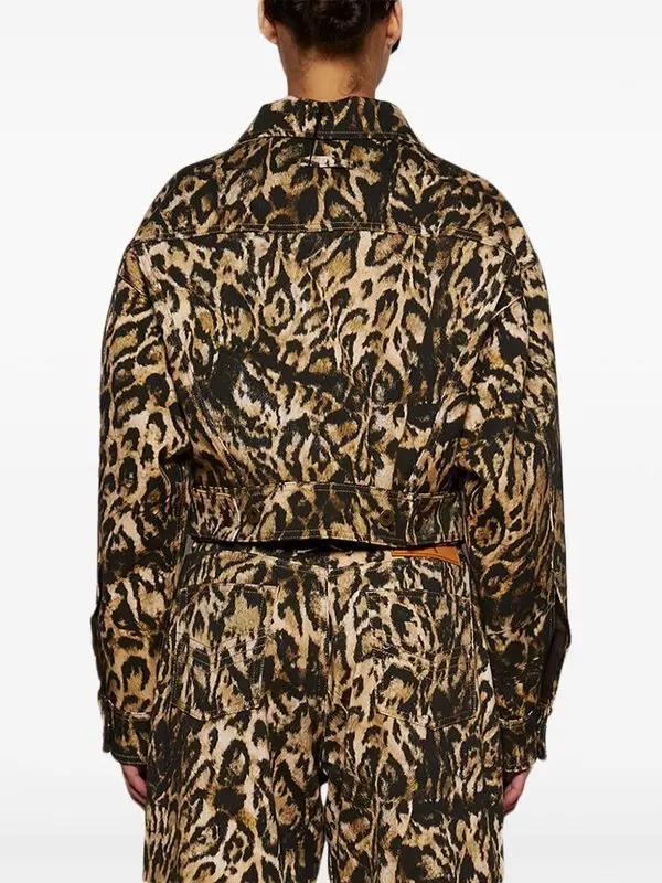 JEAN PAUL GAULTIER Leopard-print Denim Jacket