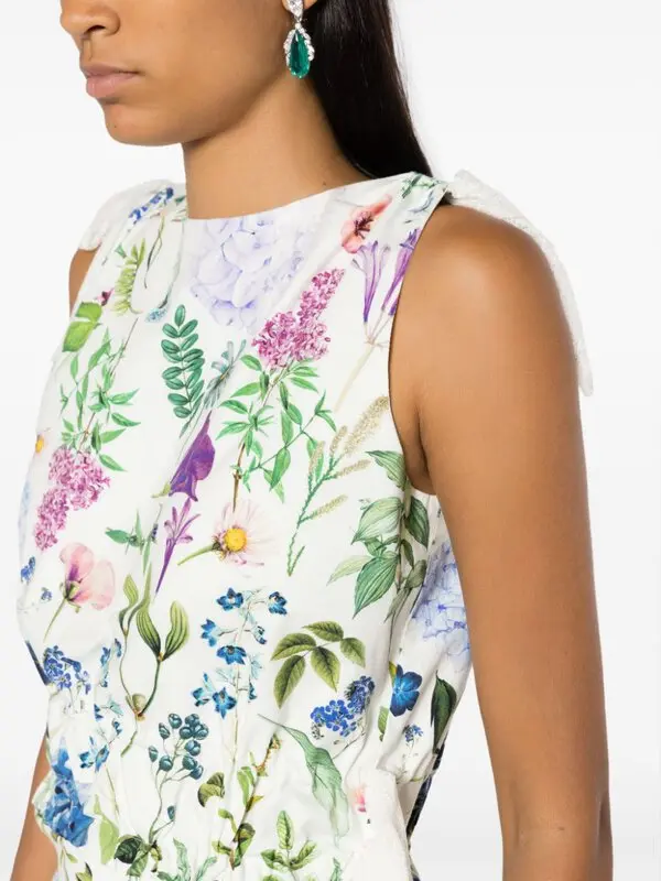 LETHICIA BRONSTEIN Bibia Floral-print Cropped Top