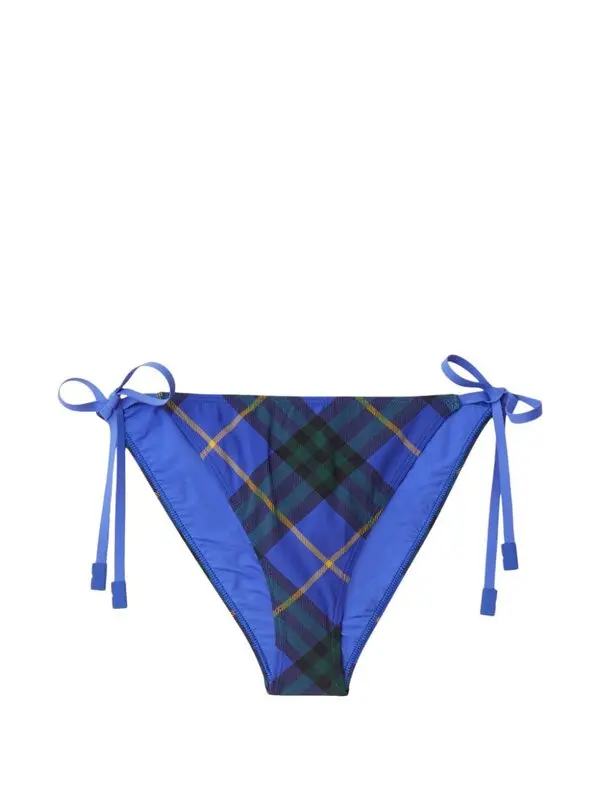 Burberry Checked Bikini Bottom - Blue
