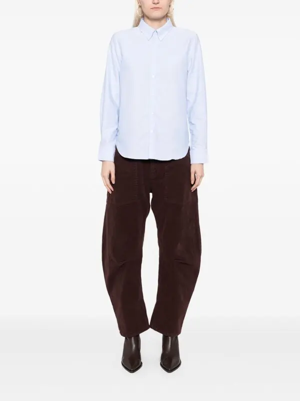 NILI LOTAN Shon Cropped Twill Pants - Red