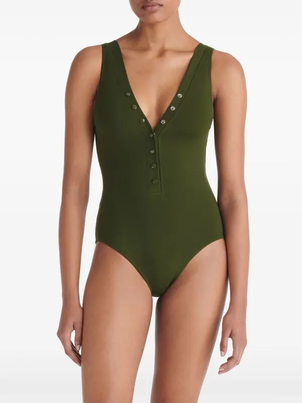 ERES Icône V-neck Swimsuit - Green