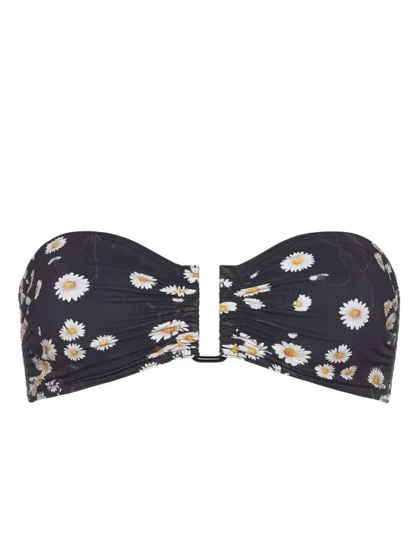 ERES Tendrement Floral-print Bikini Top - Black