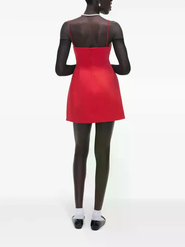 Marc Jacobs Satin Bow Mini Dress - Red
