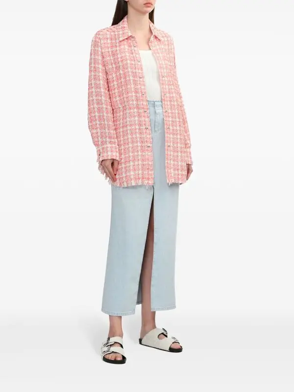IRO PARIS Plaid Tweed Shirt