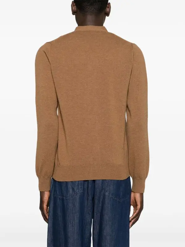 Play Comme Des Garcon Heart-patch Wool Cardigan - Brown