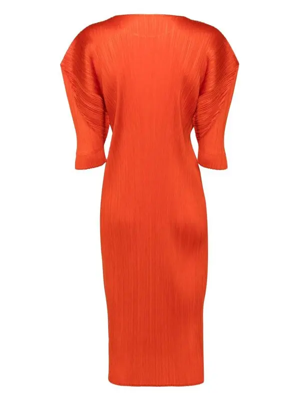 Issey Miyake Monthly Colors: July Midi Dress In Orange - 55% Off