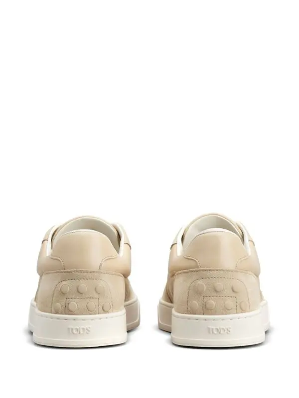 TOD'S Panelled Leather Sneakers - Neutrals